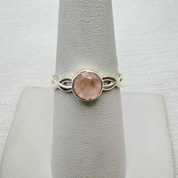 Venus and Vulcan | Jewelry | S925 Rose Quartz Round Braided Ring | Poshmark